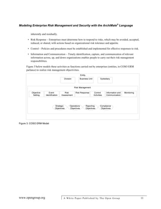 Modeling Enterprise Risk Management and Security with the ArchiMate Language | PDF