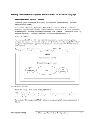 Modeling Enterprise Risk Management and Security with the ArchiMate ...