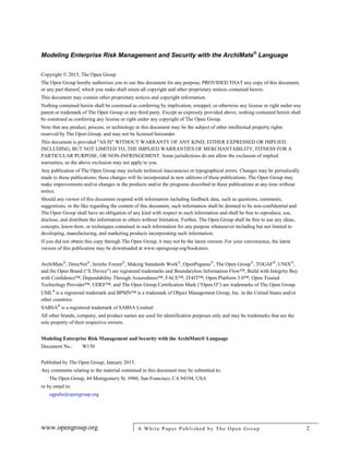Modeling enterprise risk management and secutity with the archi mate language | PDF