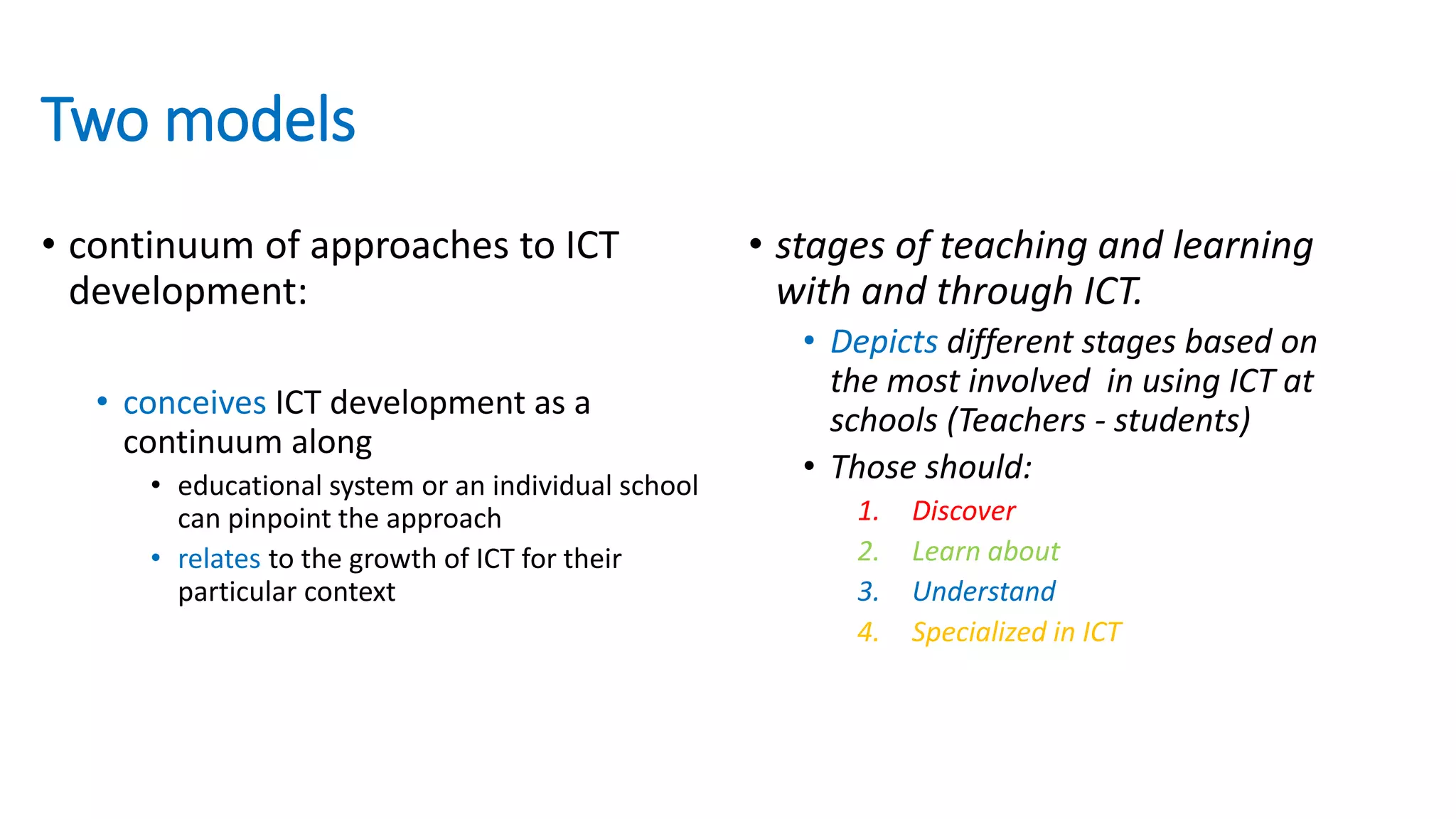 Modeling ICT development | PPTX
