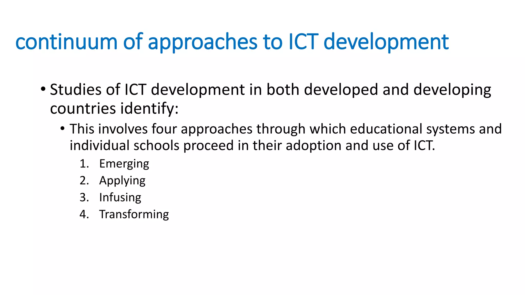 Modeling ICT development | PPTX