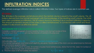 Modeling infiltration capacity in infiltration | PPTX