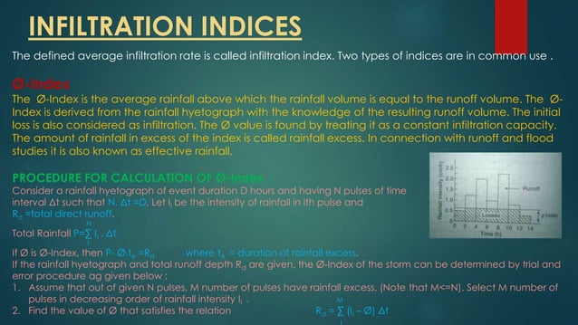 Modeling infiltration capacity in infiltration | PPTX | Physics | Science