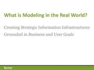 Modeling in the Real World - at LavaCon2014 in Portland, OR | PPT