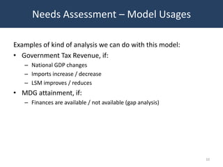 MDG-consistency in the Macroeconomic Models | PPTX