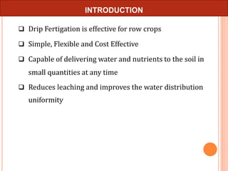 Modeling Nutrient Distribution Under Drip Fertigation | PPT