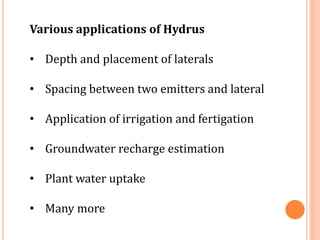 Modeling Nutrient Distribution Under Drip Fertigation | PPT