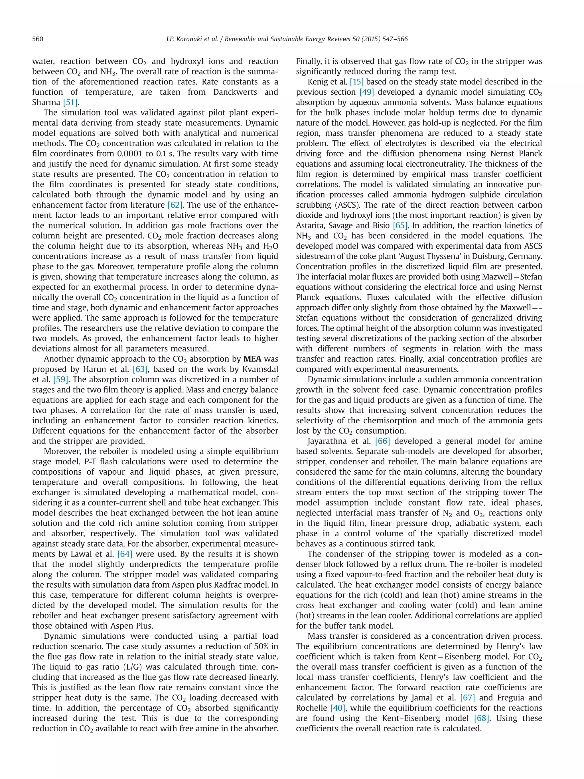Modeling Of Co2 Capture Via Chemical Absorption Processes An