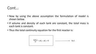 Modeling of constant holdup cstr | PPTX