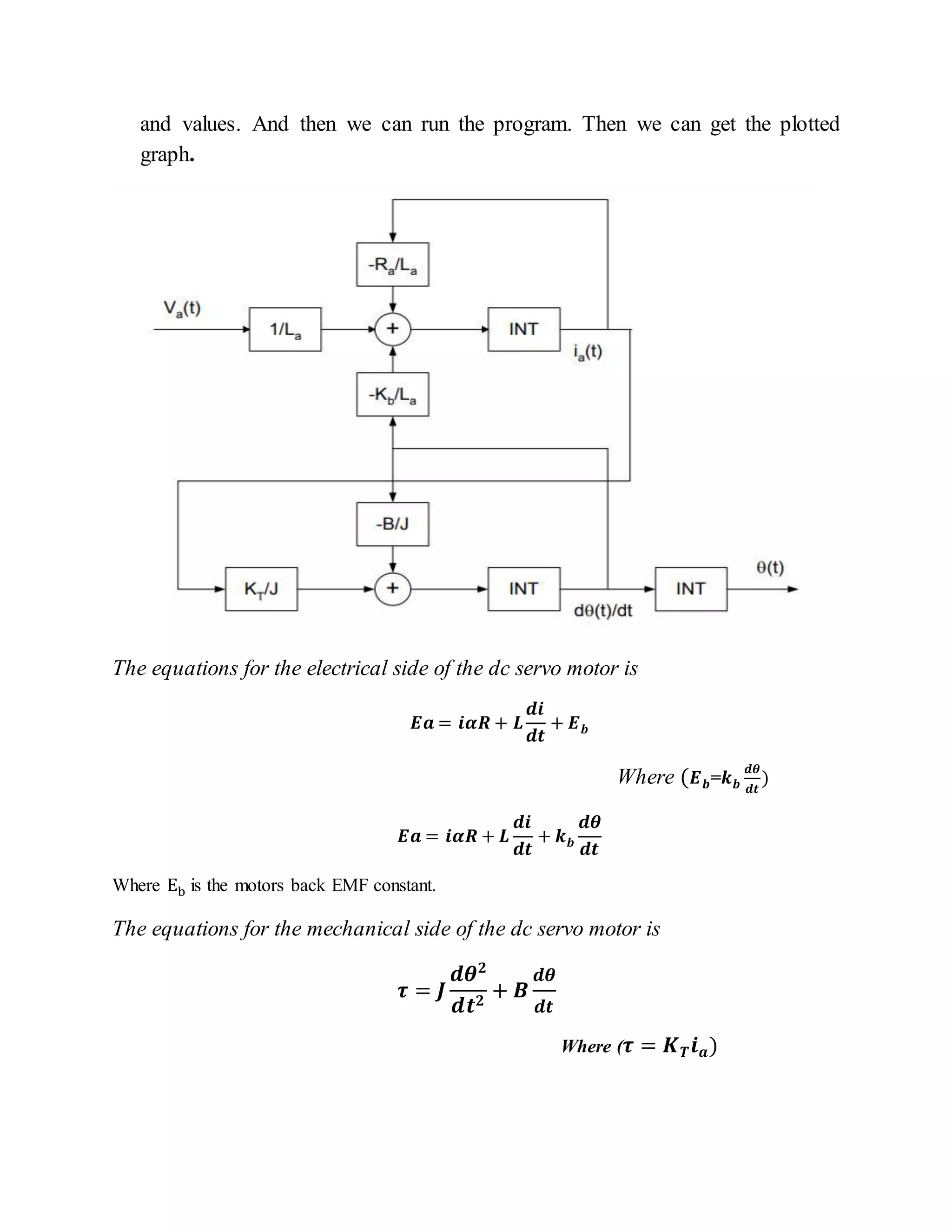MODELLING OF DC SERVO MOTOR USING MATLAB-SIMULINK | DOCX