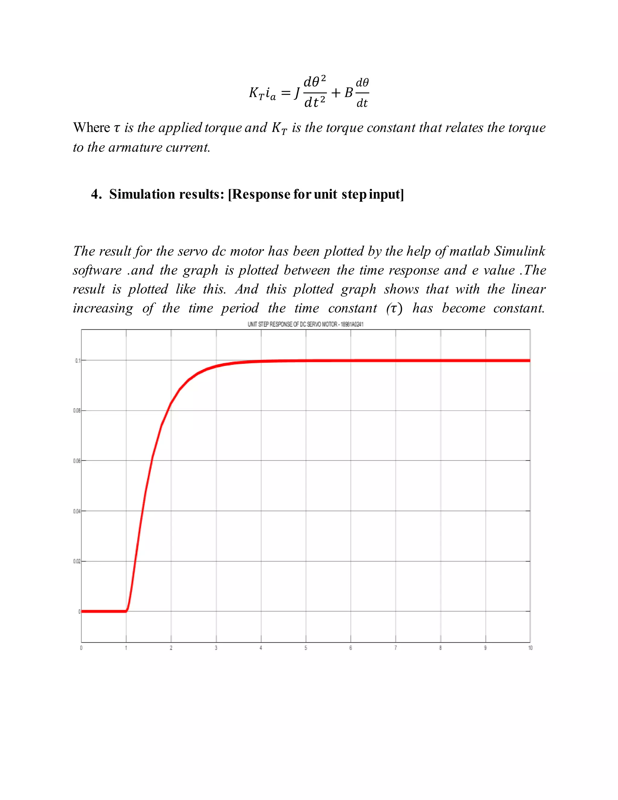 MODELLING OF DC SERVO MOTOR USING MATLAB-SIMULINK | DOCX