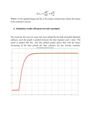 MODELLING OF DC SERVO MOTOR USING MATLAB-SIMULINK | DOCX
