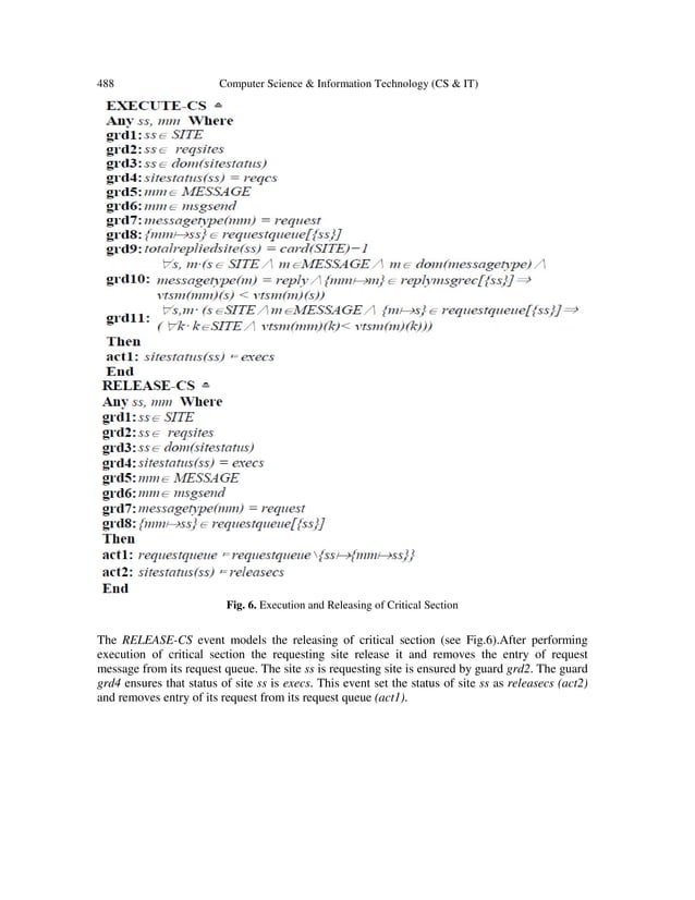 Modeling of distributed mutual exclusion system using event b | PDF ...