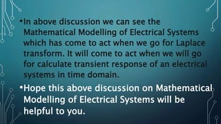 Mathematical Modeling of electric circuit | PPTX