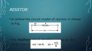 Mathematical Modeling of electric circuit | PPTX