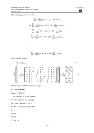 Modeling of heat transfer in 2 d slab | PDF