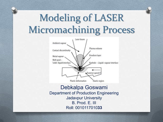 Modeling of laser micromachining | PPT