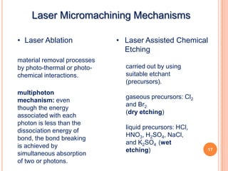 Modeling of laser micromachining | PPTX