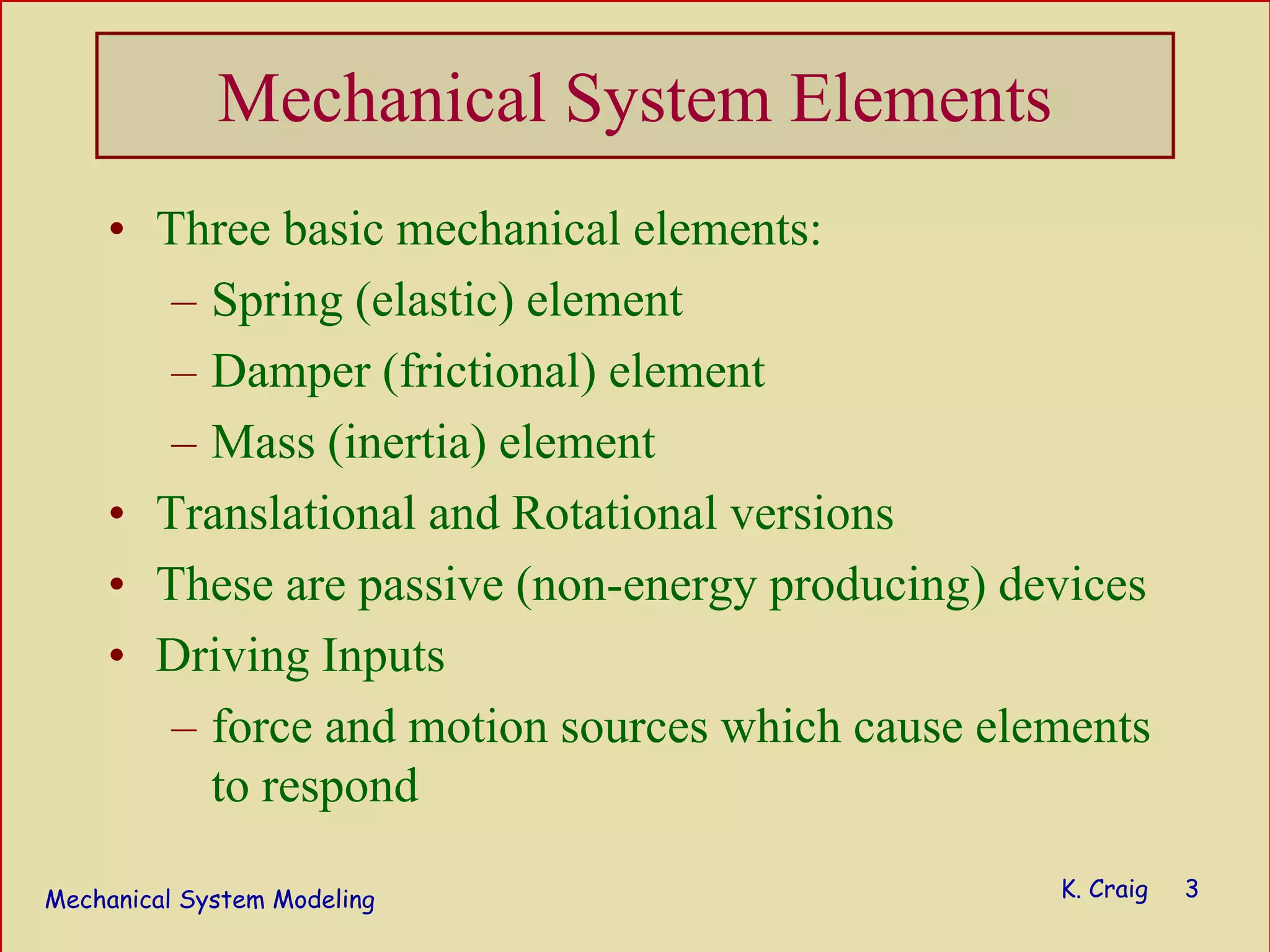 Modeling of mechanical_systems | PDF