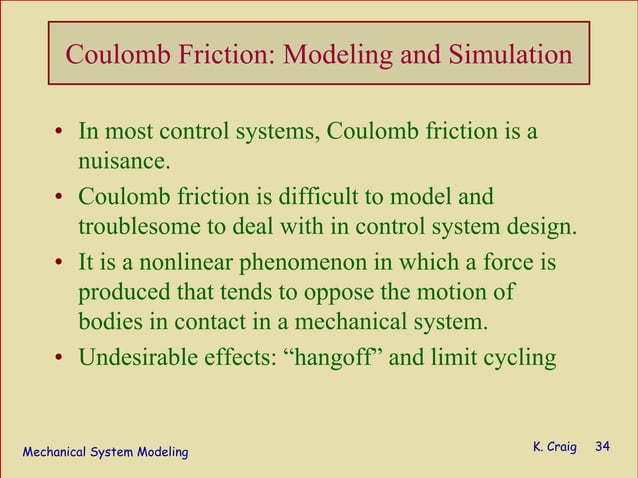 Modeling of mechanical_systems | PPT