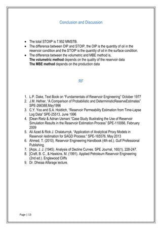 Modeling of OIIP estimation | PDF