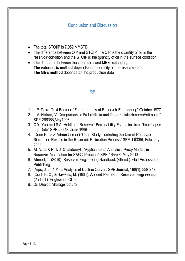 Modeling of OIIP estimation | PDF | Business Accounting & Finance ...