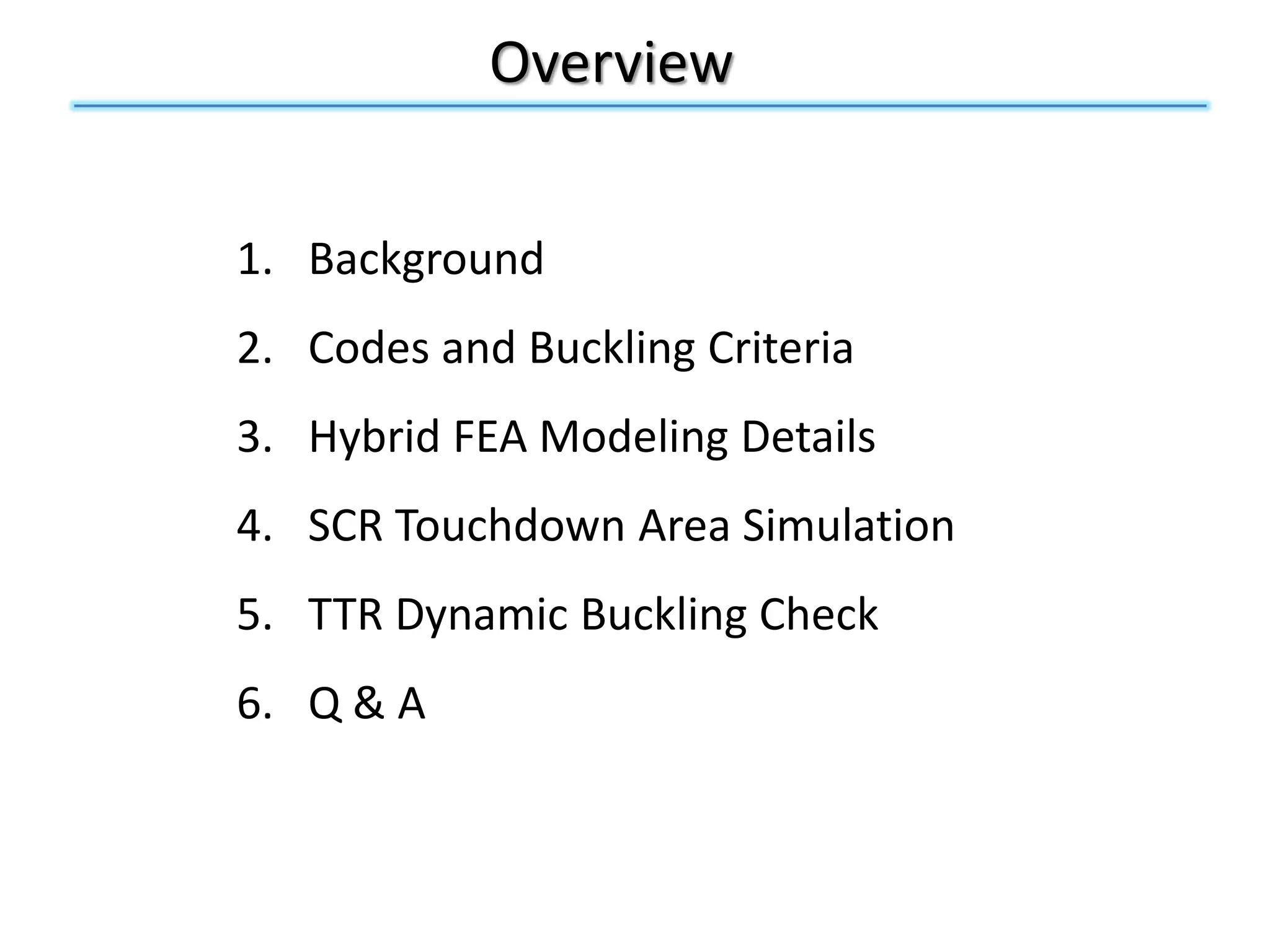 Modeling of risers using hybrid fea | PPTX