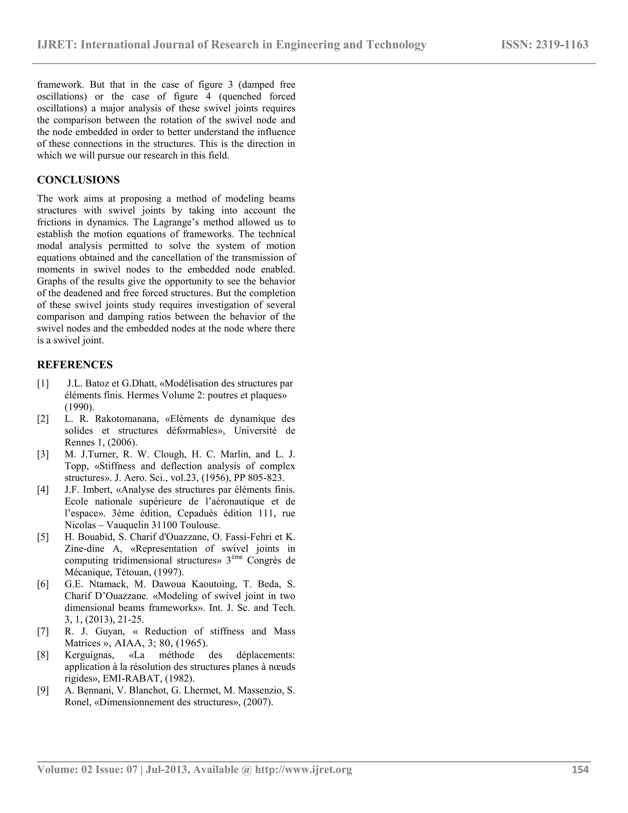 Modeling of the damped oscillations of the viscous beams structures ...