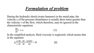 MODELING OF TRANSIENT FLUID FLOW IN THE SIMPLE [Autosaved].pptx