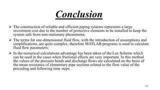 Modeling of transient fluid flow in the simple pipeline system | PDF | Physics | Science