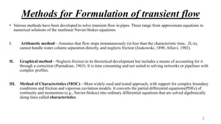 Modeling of transient fluid flow in the simple pipeline system | PDF | Physics | Science