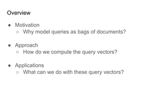 Modeling Queries as Bags of Documents (Daniel Tunkelang, Aritra Mandal) | PDF