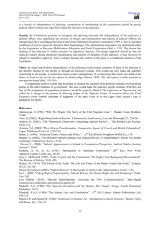 Modeling separation for constitutionalism the nigerian approach | PDF