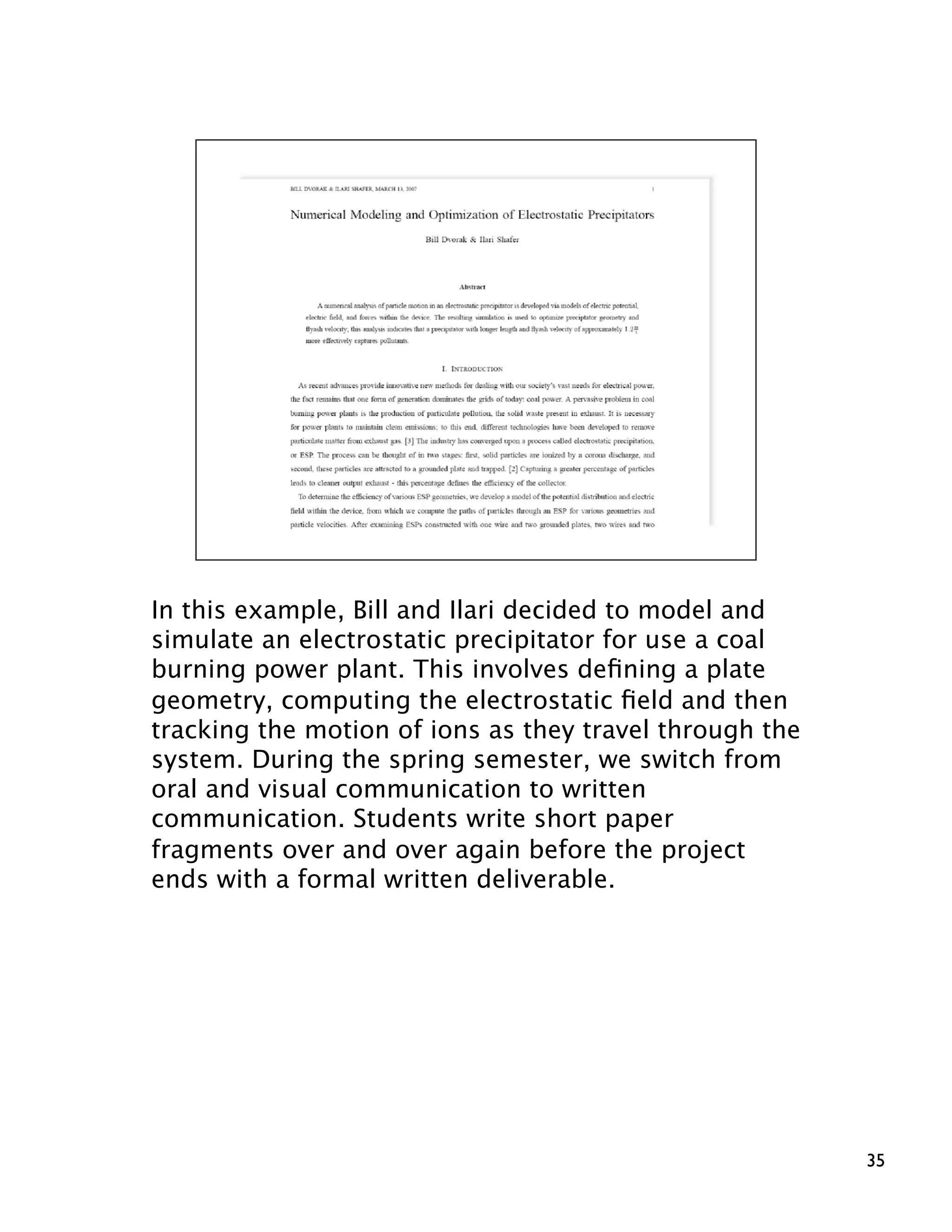 Modeling and Simulation - An Interdisciplinary, Project-Based First Year Course | PDF