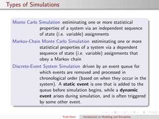 Introduction to Modeling and Simulation | PPT | Free Download