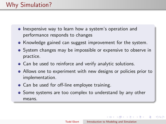 Introduction to Modeling and Simulation | PPT | Free Download