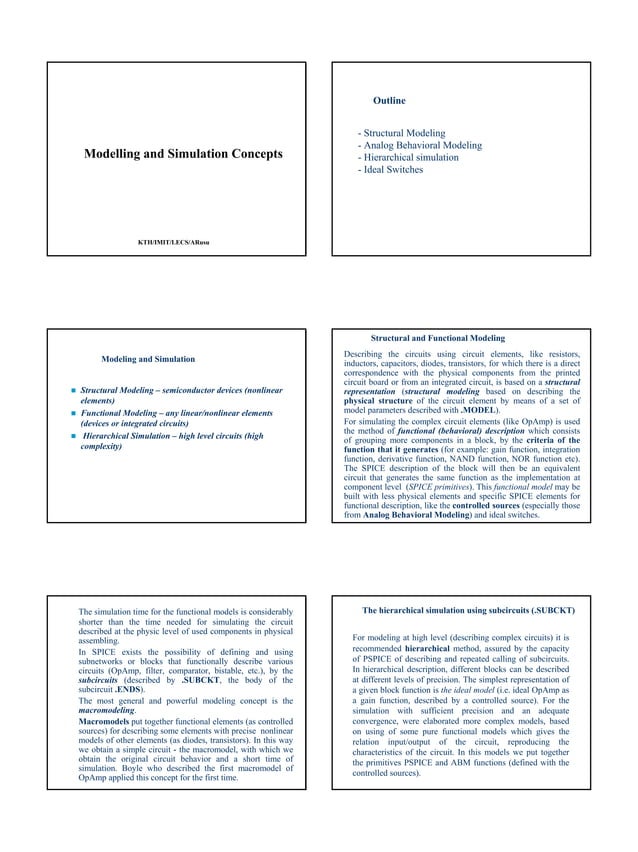 Modelling and Simulation Concepts | PDF