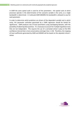 Modeling spatial non-stationarity with multiscale geographically weighted regression | PDF
