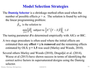 Modeling strategies for definitive screening designs using jmp and r | PPTX