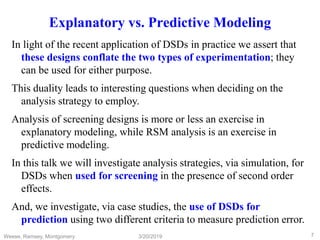 Modeling strategies for definitive screening designs using jmp and r | PPTX