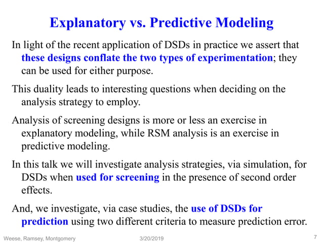 Modeling strategies for definitive screening designs using jmp and r | PPTX | Physics | Science