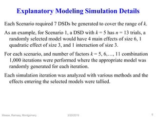 Modeling strategies for definitive screening designs using jmp and r | PPTX