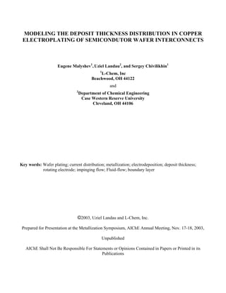 Modeling the deposit_thickness_distribution_in_cop | PDF