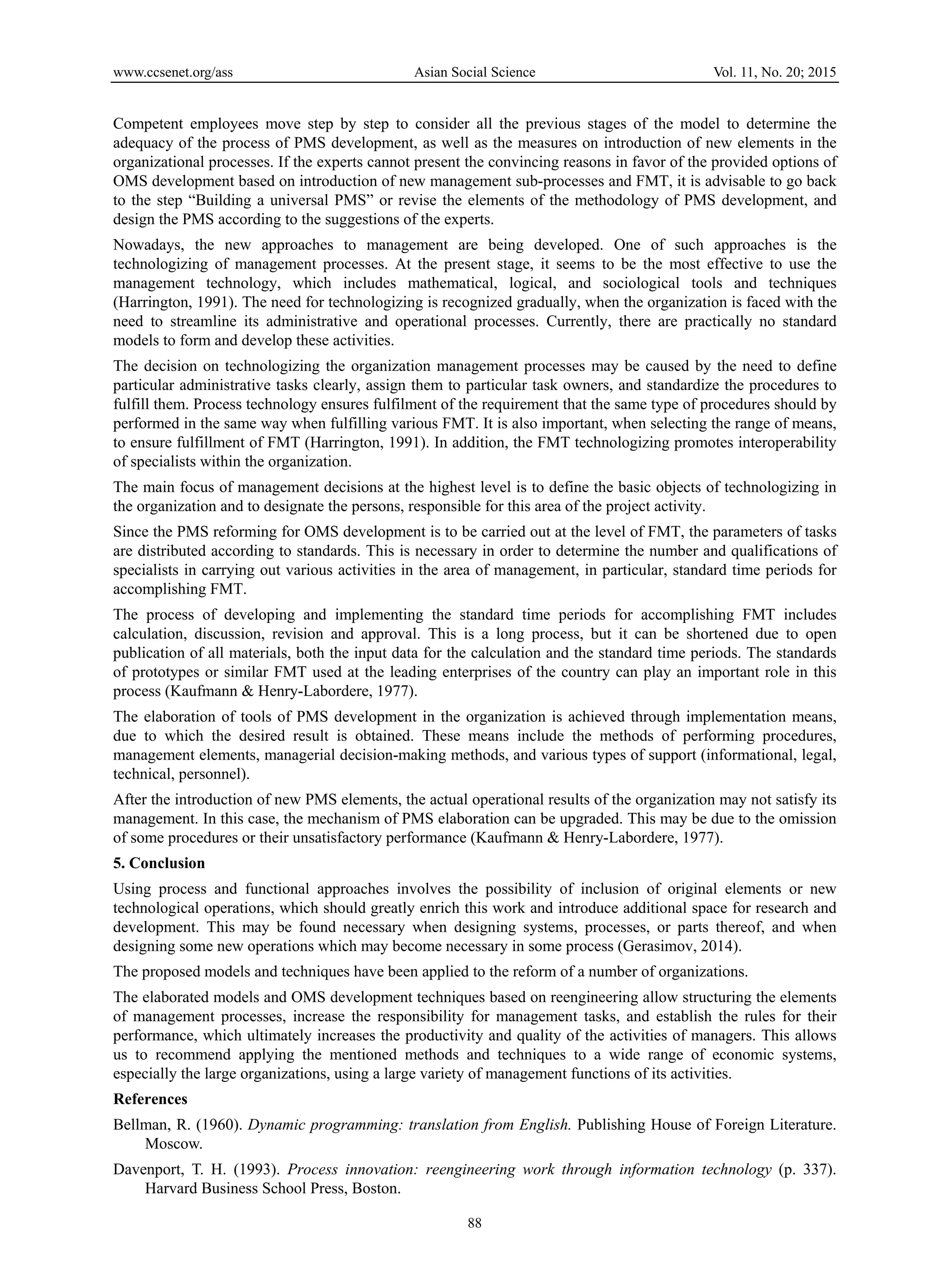 Modeling the development of org man system (1) | PDF