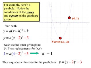 Modeling with quadratic functions | PPT