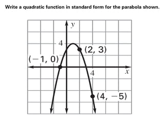 Modeling with quadratic functions | PPT