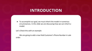 Model Inheritance in Odoo 16 | PPTX | Technology & Computing