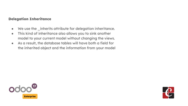 What is Model Inheritance in Odoo 17 ERP | PPT