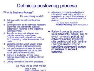 Modeliranje poslovnih procesa - uvod u BPMN | PPTX