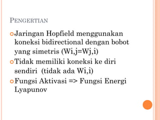 Model Jaringan Hopfield | PDF